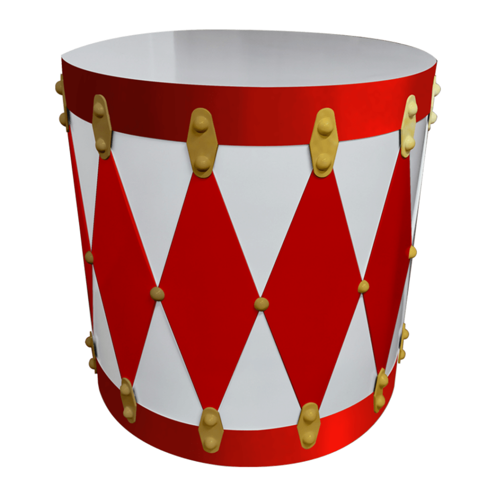 Tambor rojo 60x60cms. - Decoración Navideña - The Christmas Planners